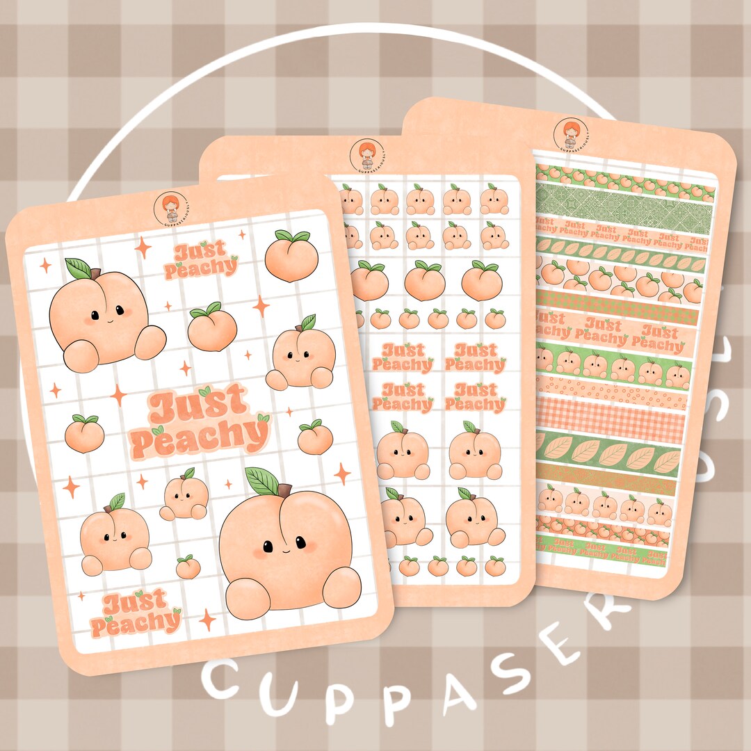 Peachy Stickers Sticker Sheets Planner Stickers Illustration Stickers ...