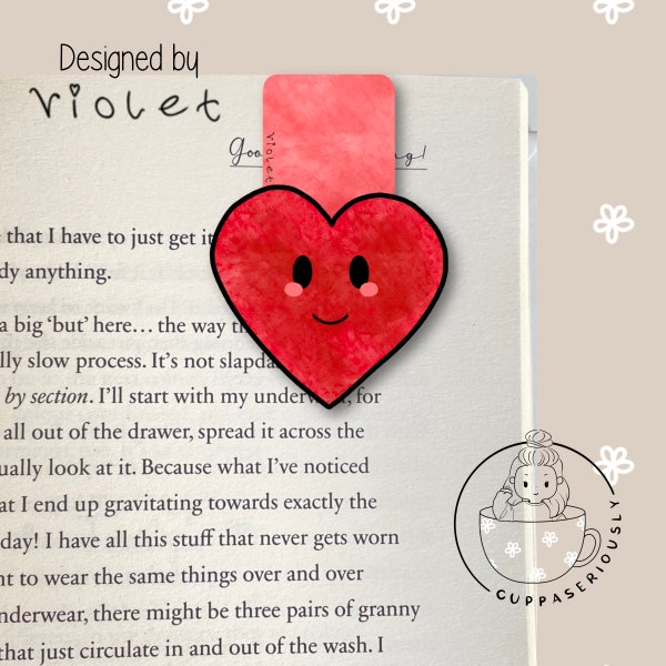 Heart Bookmark - Etsy