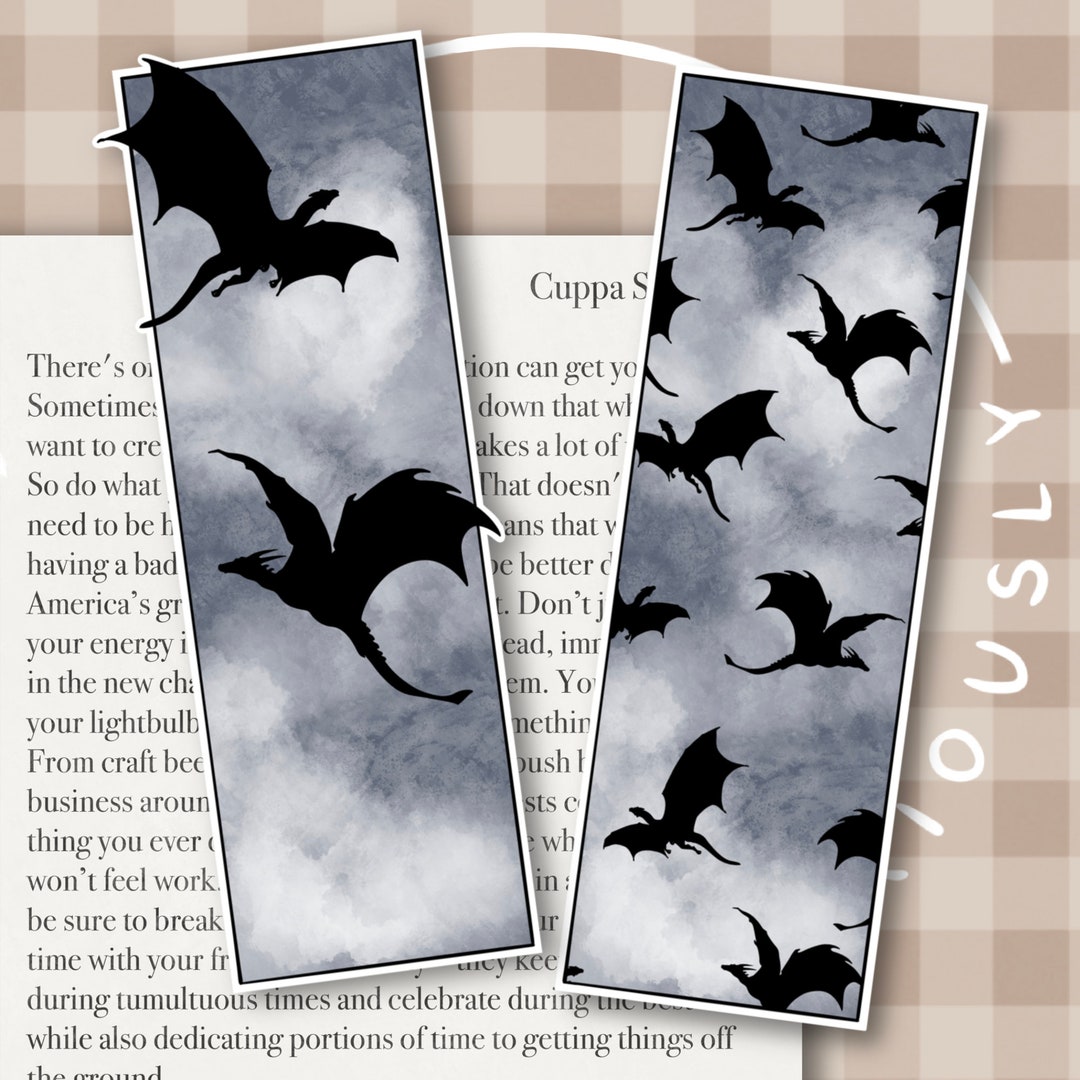 Flying Dragon Bookmarks | Illustrated Bookmarks | Bookmarks | Cosy ...