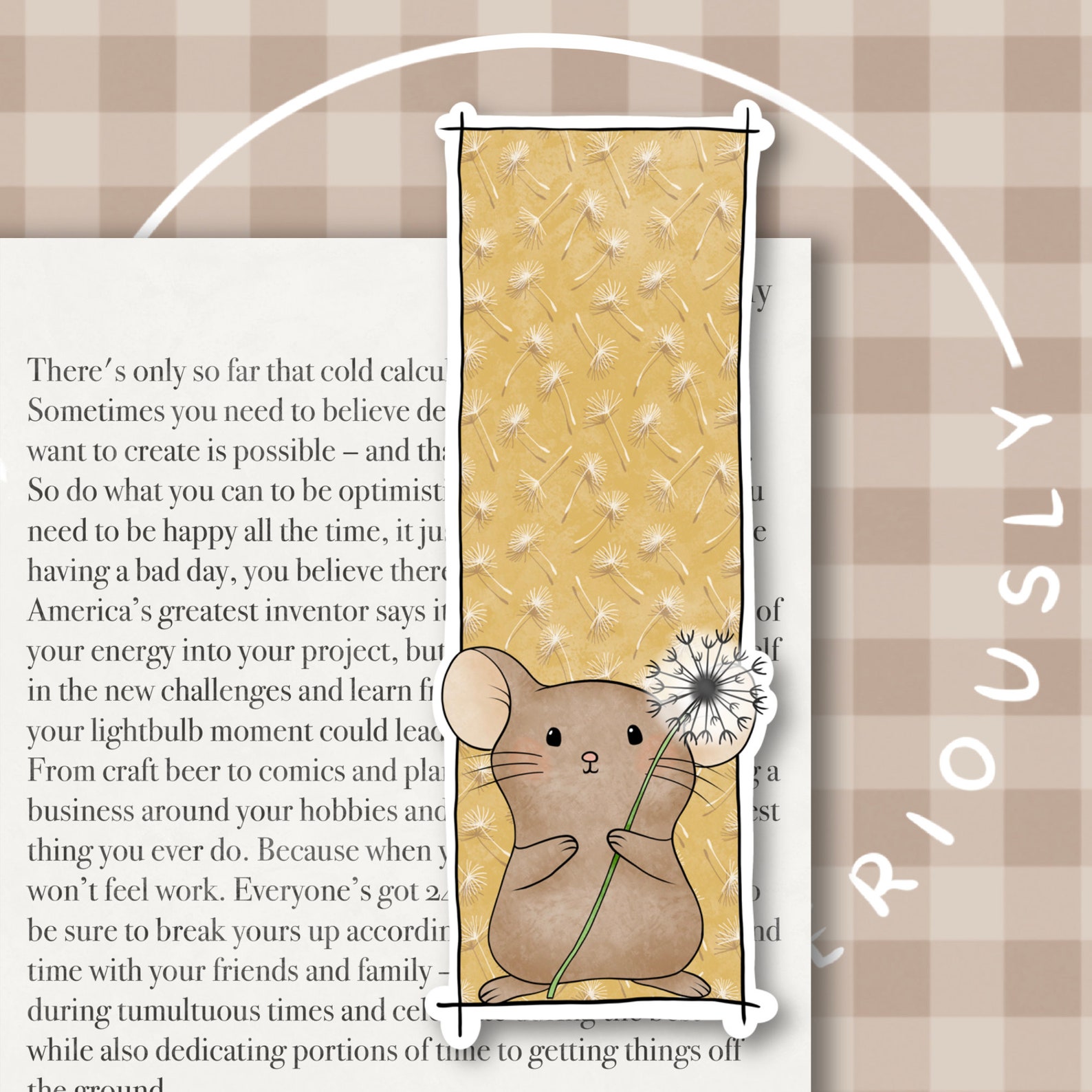 Mouse Mice Bookmarks Illustrated Bookmarks Cute Bookmarks Cosy ...