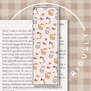 Kitty Cats Bookmarks | Illustrated Bookmarks | Cute Kittens Bookmarks ...