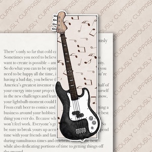 Guitar Bookmarks | Illustrated Bookmarks | Music Bookmarks | Acoustic ...