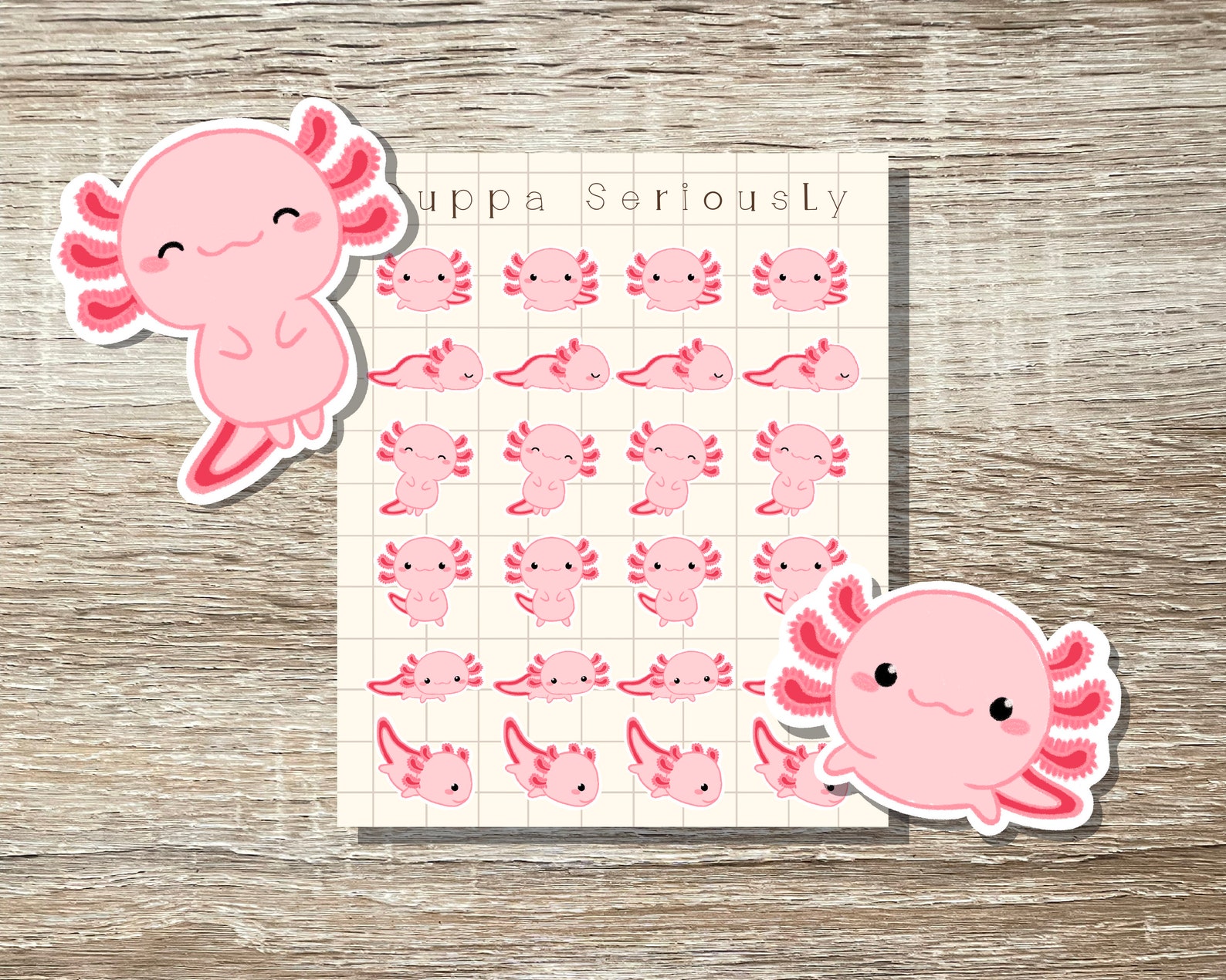 Axolotl Sticker Sheet Bullet Journal Stickers Planner - Etsy
