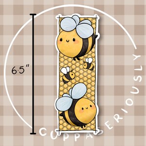 Bumble Bee Bookmark Illustrated Bookmarks Spring Summer Bookmarks Cosy ...