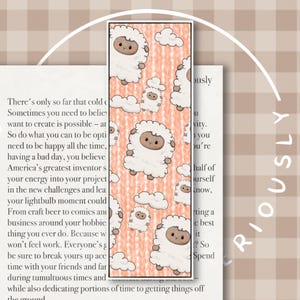 Sheep Lamb Bookmark | Illustrated Bookmarks | Spring Bookmarks | Cosy ...