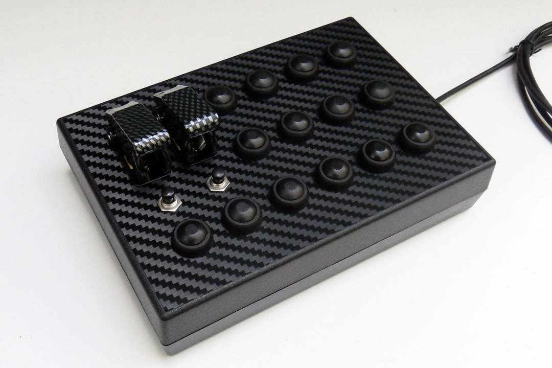 BBJ Sim Racing PC USB 'baby Pro' 18 Function Button Box Black/carbon - Etsy