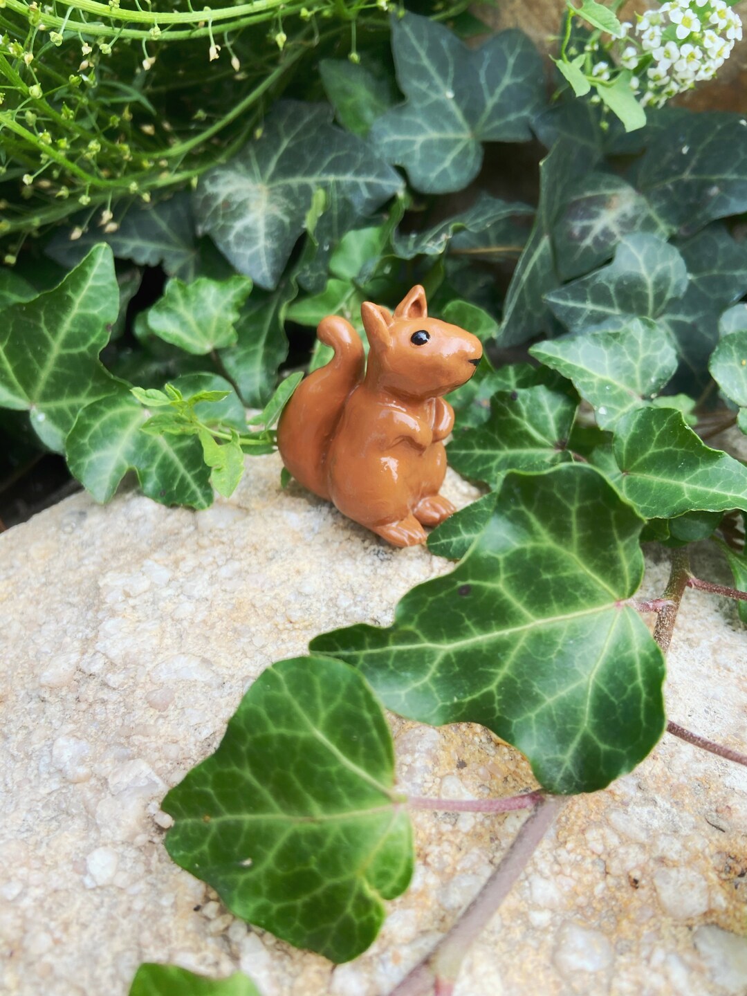 Handcrafted Clay Squirrel Figurine Plant Friend - Etsy