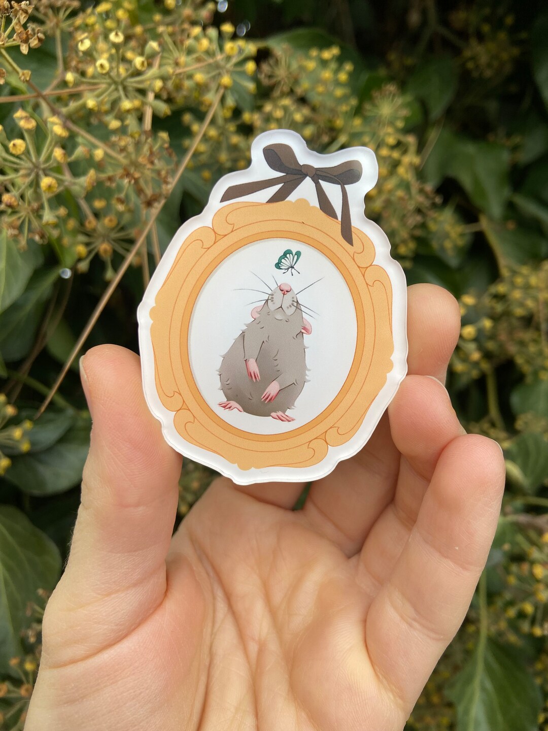 Butterfly Framed Rat Magnet Rat Fridge Magnet Rat Decoration Cottage ...