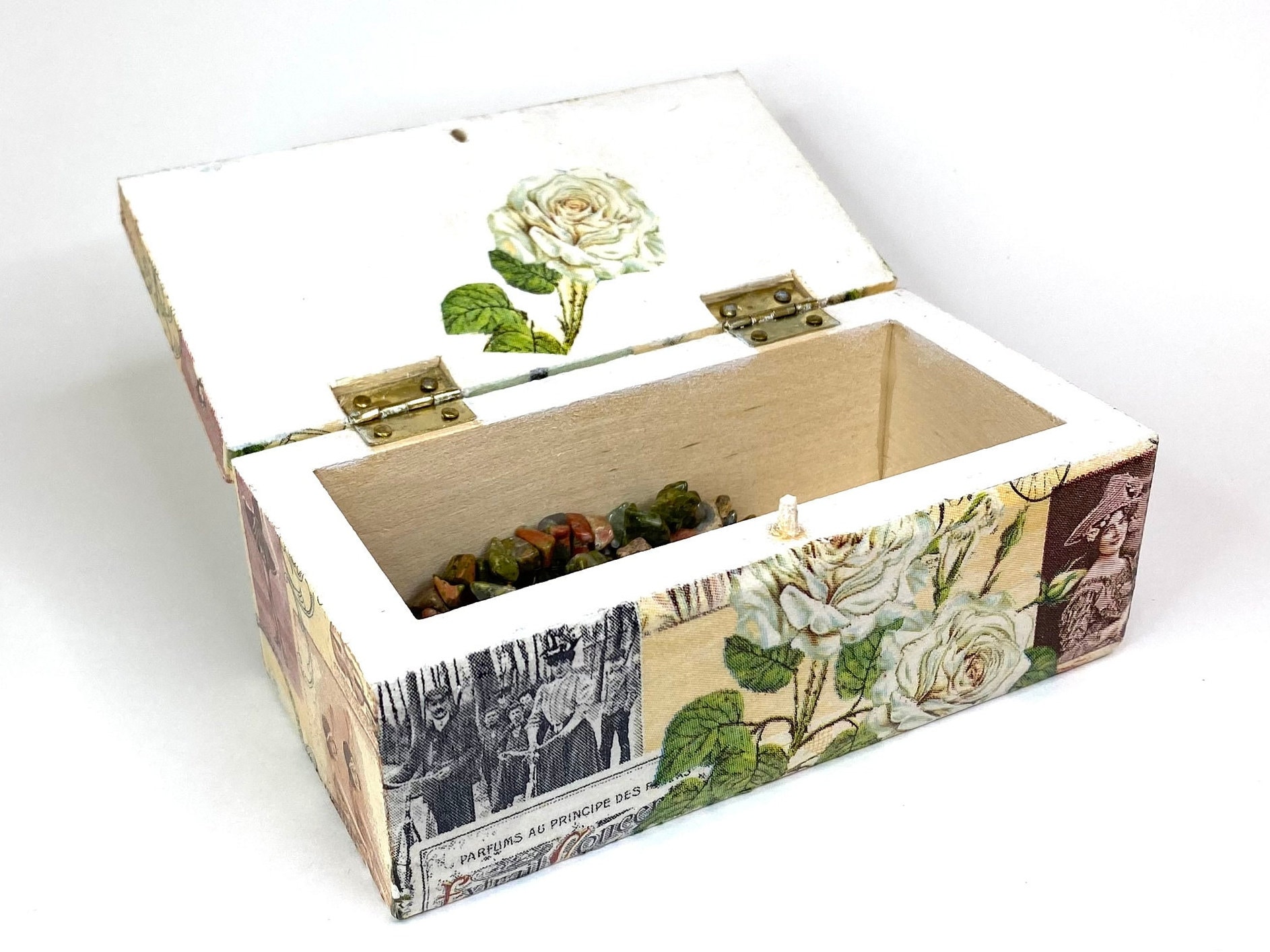 Vintage Style Box. Paris Wooden Box. French Trinket Box. Antique Style ...