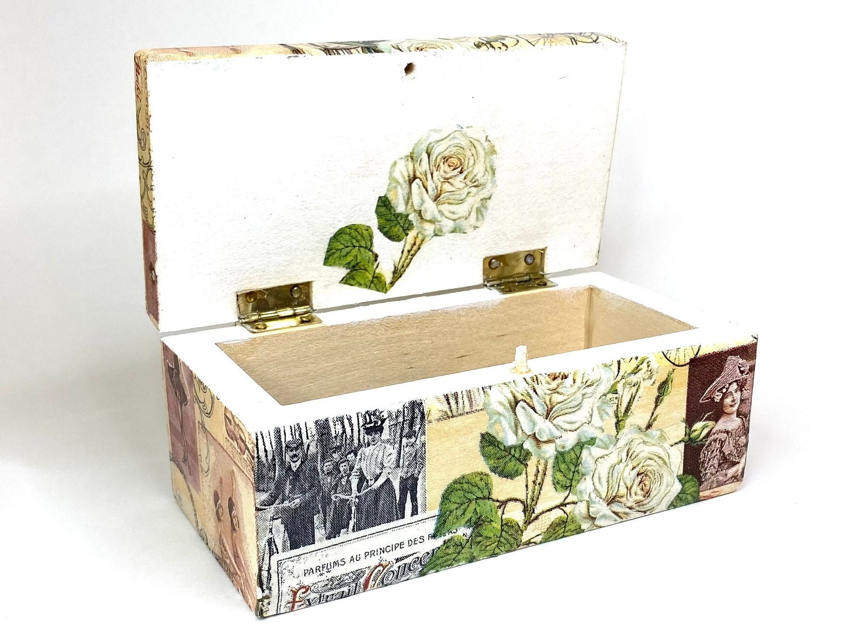 Vintage Style Box. Paris Wooden Box. French Trinket Box. Antique Style ...