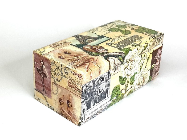 Vintage Style Box. Paris Wooden Box. French Trinket Box. Antique Style ...