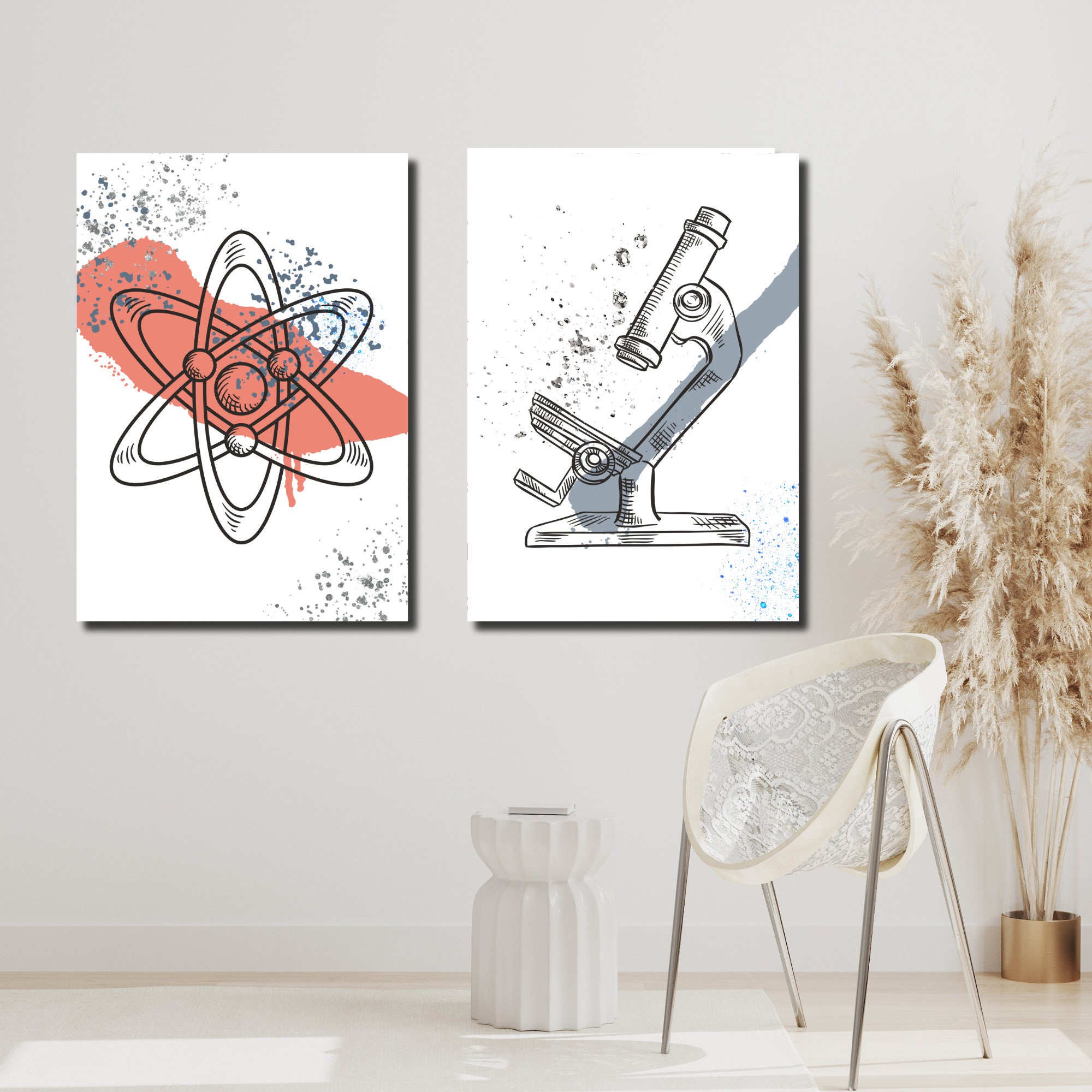 NAVY & ORANGE Science Classroom Decor Printable Poster Set of 19 ...