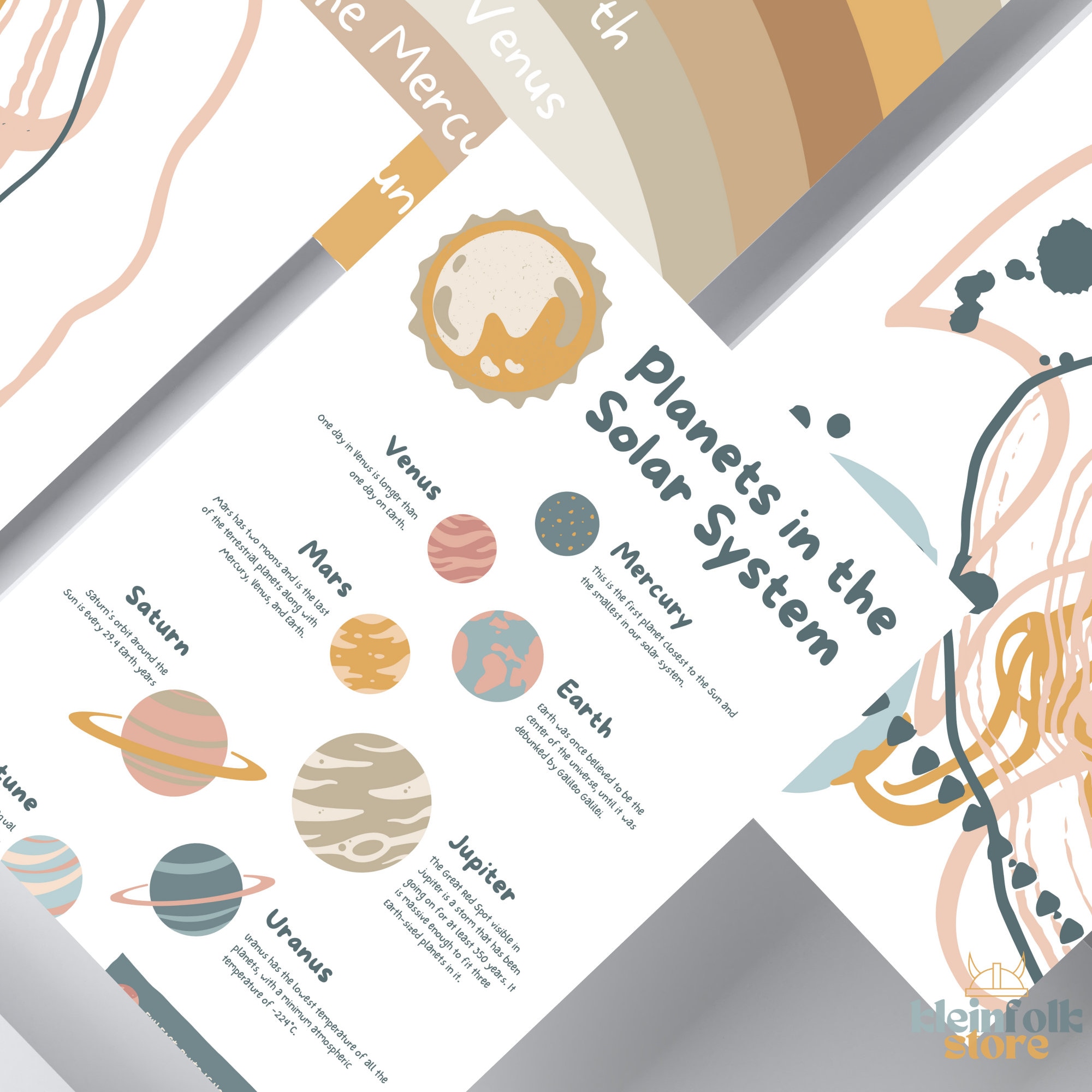 Solar System Printable Bundle 7 Set Outer Space, Science, Teachers ...