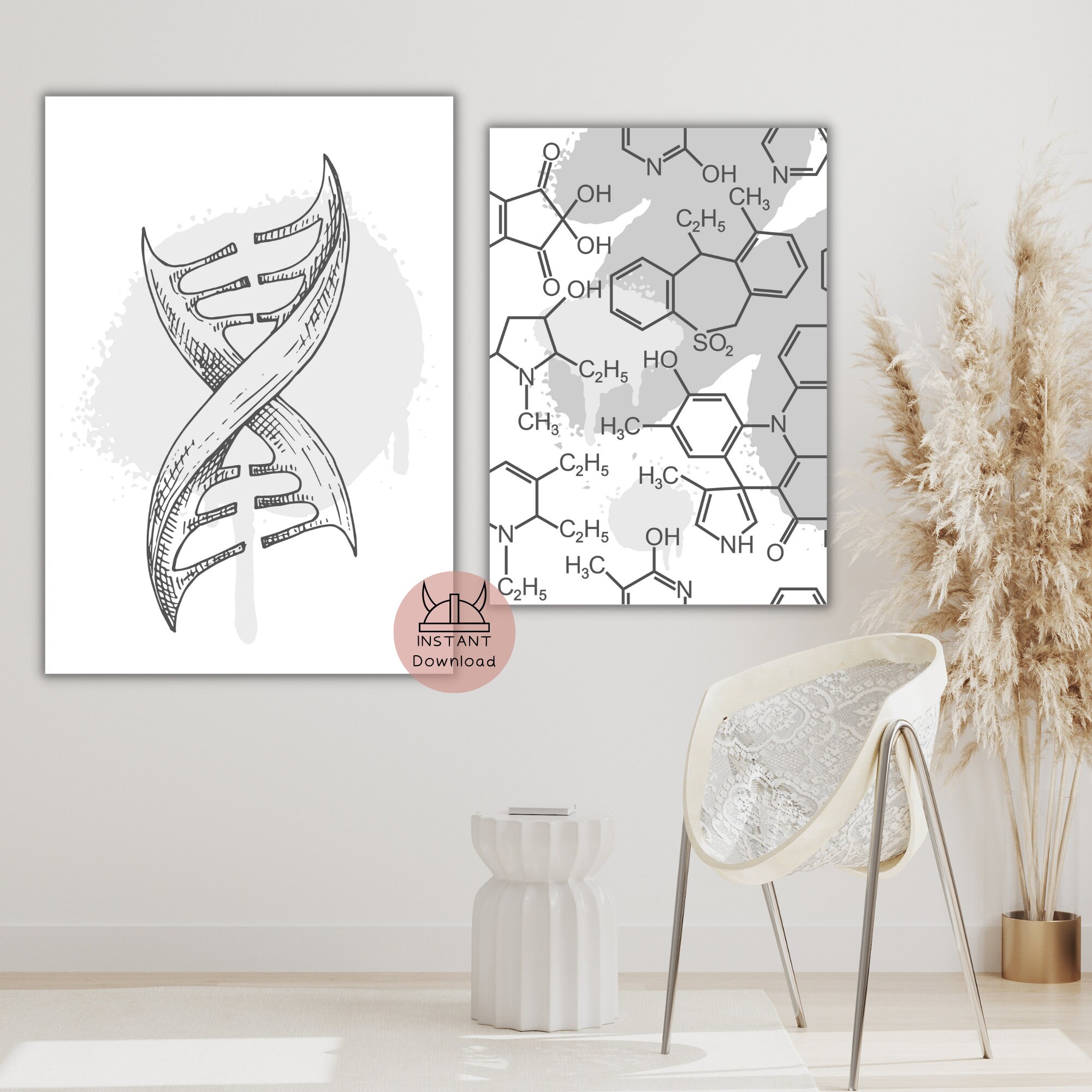 GRAY Science Classroom Decor Printable Poster Set of 12 Perfect ...