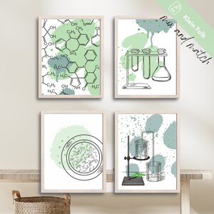 Fun Green Science Classroom Decor Printable Poster Set of 12 Perfect ...