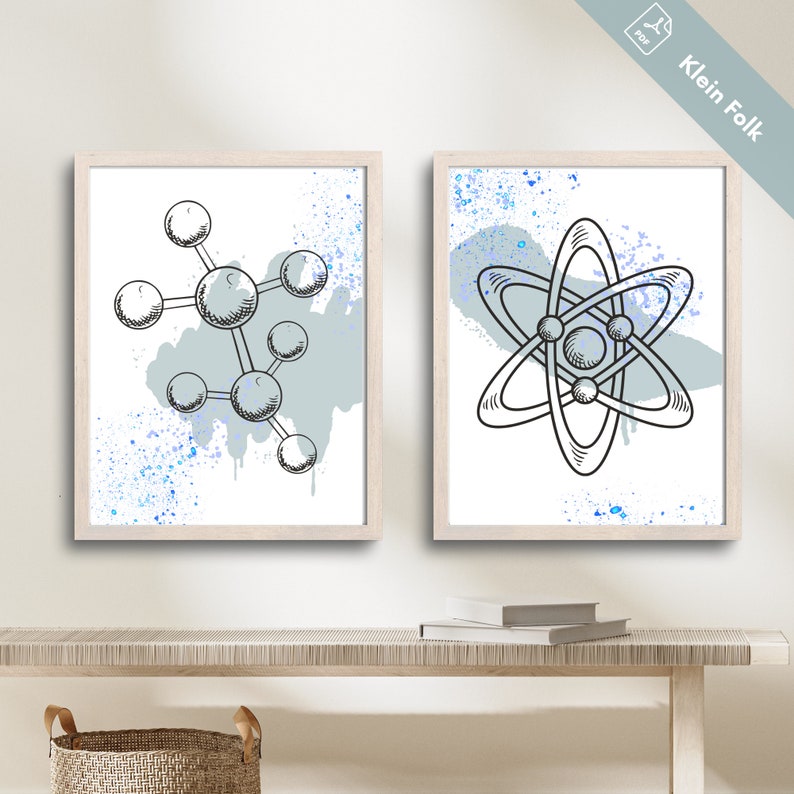 BLUE Science Classroom Decor Printable Poster Set of 12 Perfect ...