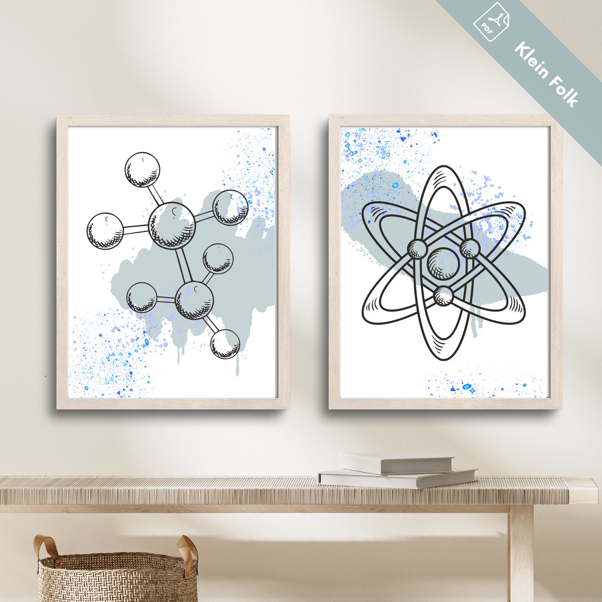 BLUE Science Classroom Decor Printable Poster Set of 12 - Etsy