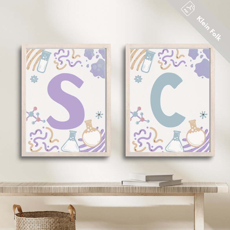 Science Classroom Poster 26 Set KLEIN PURPLE THEME - Etsy