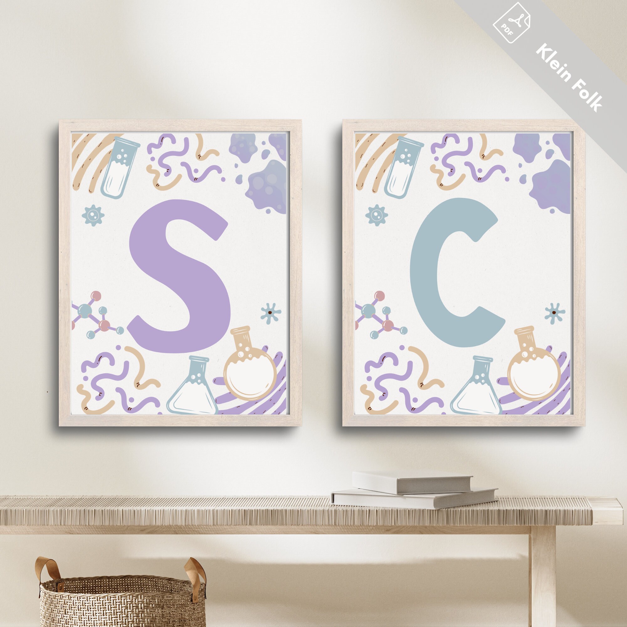 Science Classroom Poster 26 Set KLEIN PURPLE THEME - Etsy