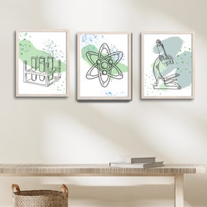 Fun Green Science Classroom Decor Printable Poster Set of 12 Perfect ...