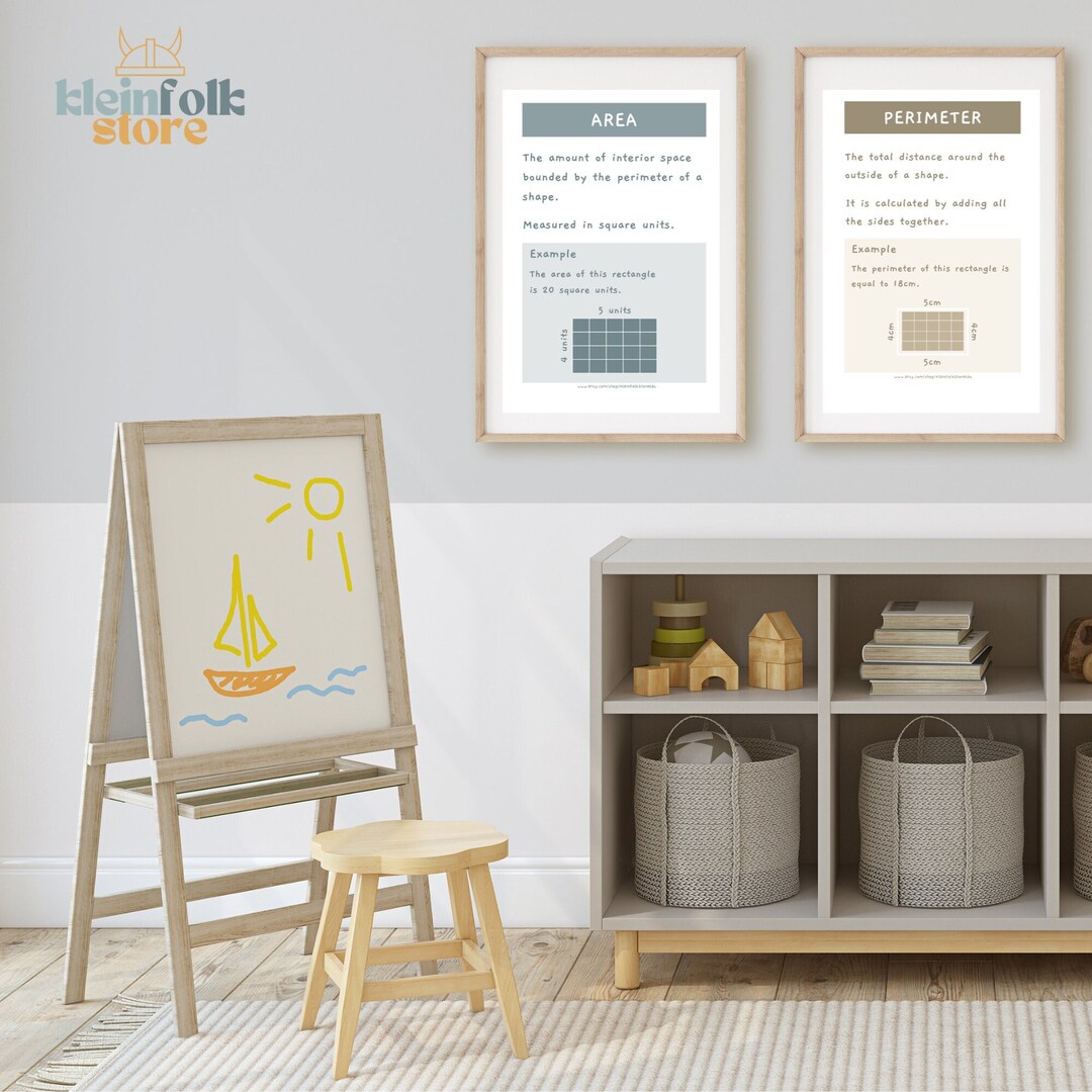 Maths Poster Perimeter & Area Maths Definitions, Math Teacher Gifts ...