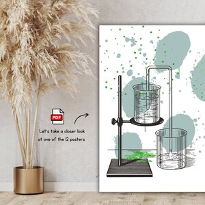 Fun Green Science Classroom Decor Printable Poster Set of 12 Perfect ...