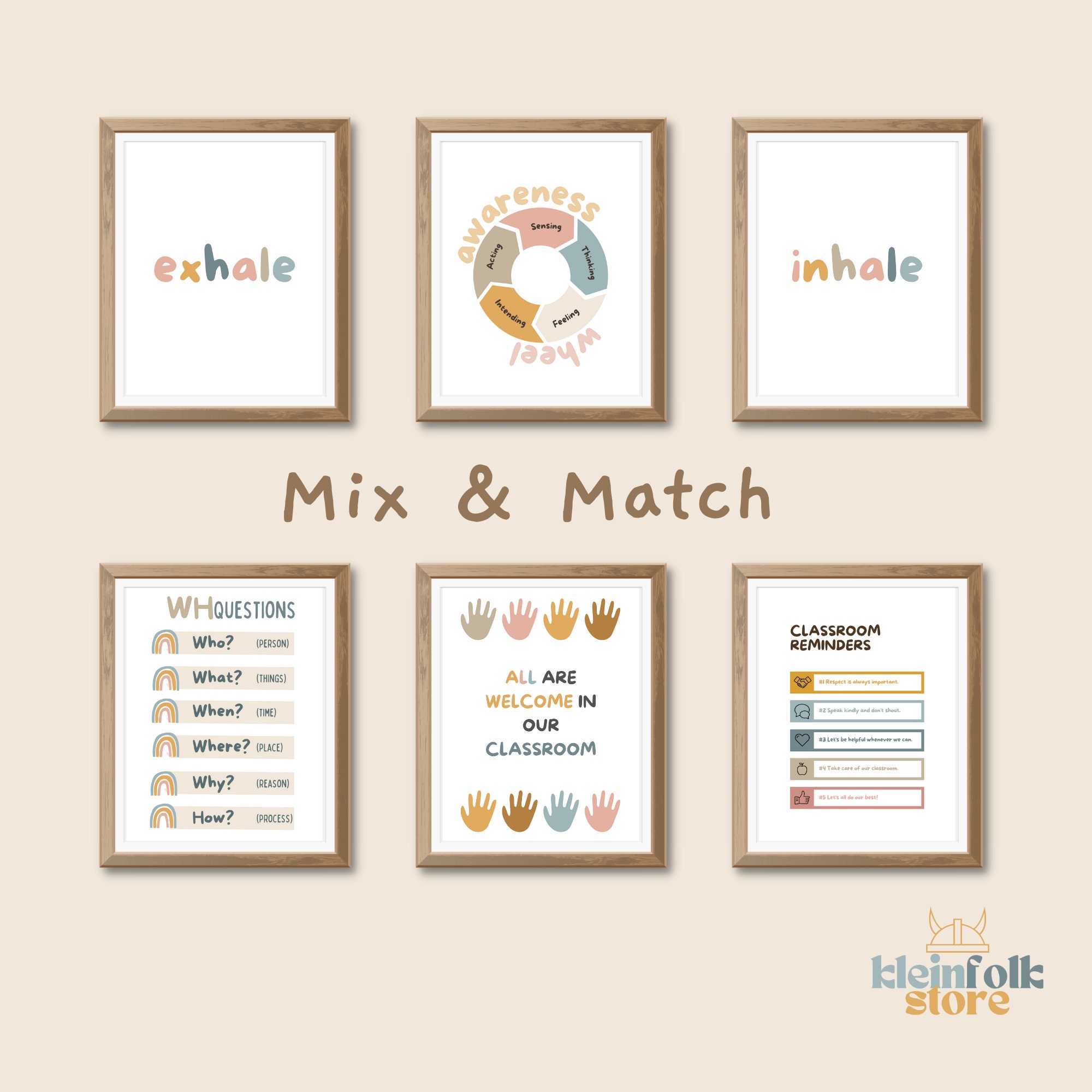 Calm Corner Boho Bundle Boho Classroom, Digital Art, 15 Set, School ...