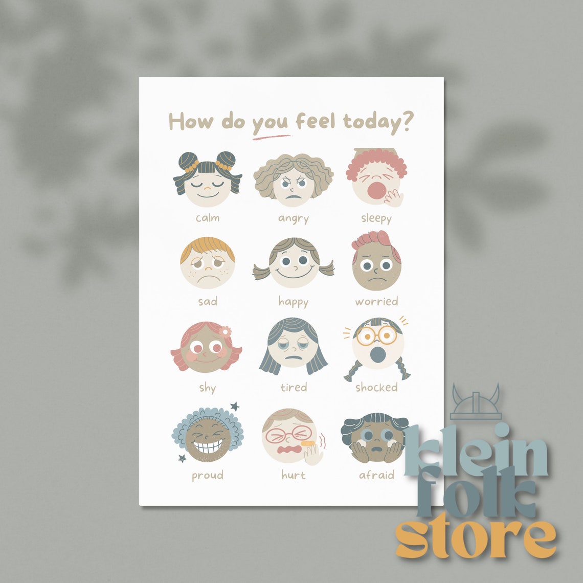 Feelings Chart Educational Posters Emotions Chart Calming - Etsy