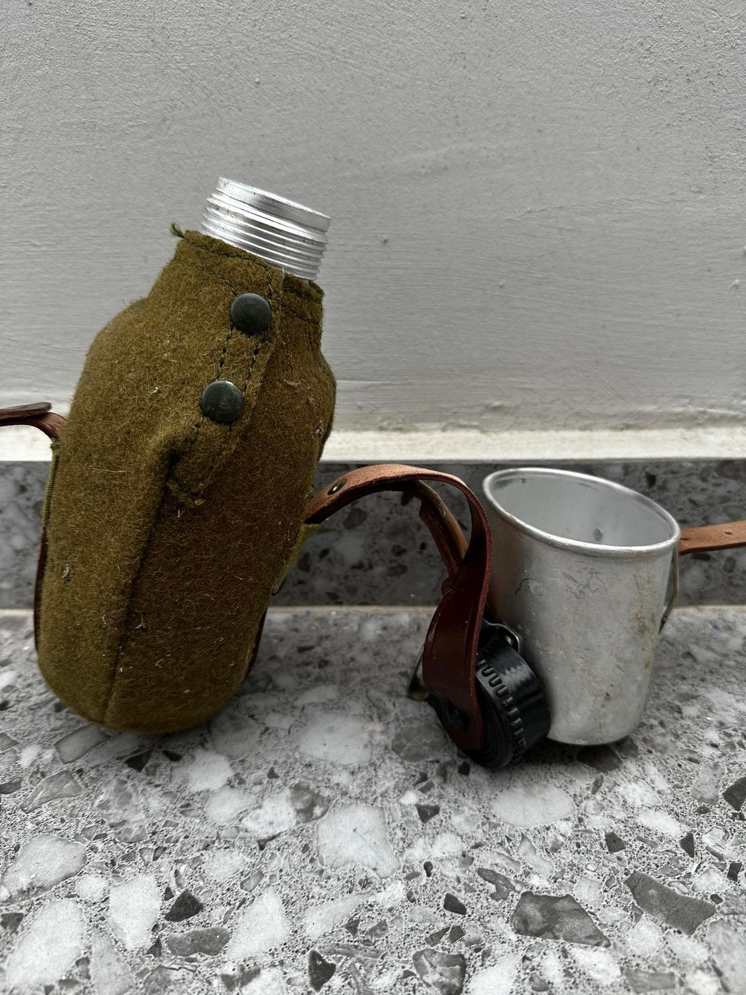 Vintage Military Romanian Army Flask Canteen Water Bottle With ...