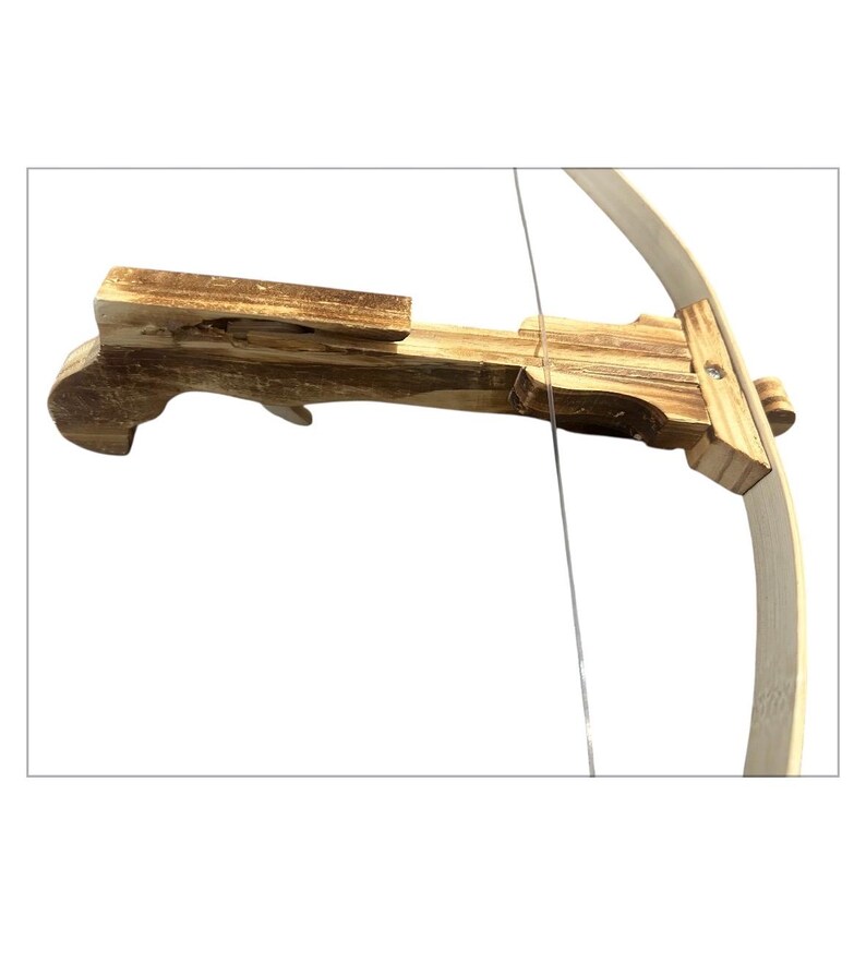 Vintage Handmade Wood Archery Triggered Crossbow Bow Unique Old ...