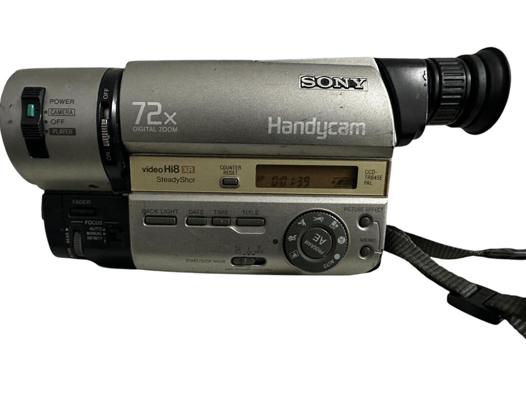 Vintage Sony CCD-TR845E Pal Night Shot Steady Shot JAPAN Handycam Video ...