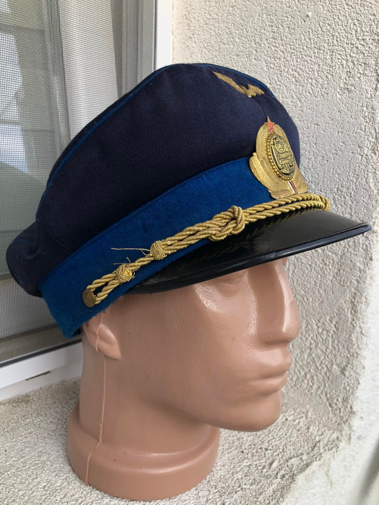Vintage Military Officer Cap Hat Railway Very Rare Antique Collectible ...