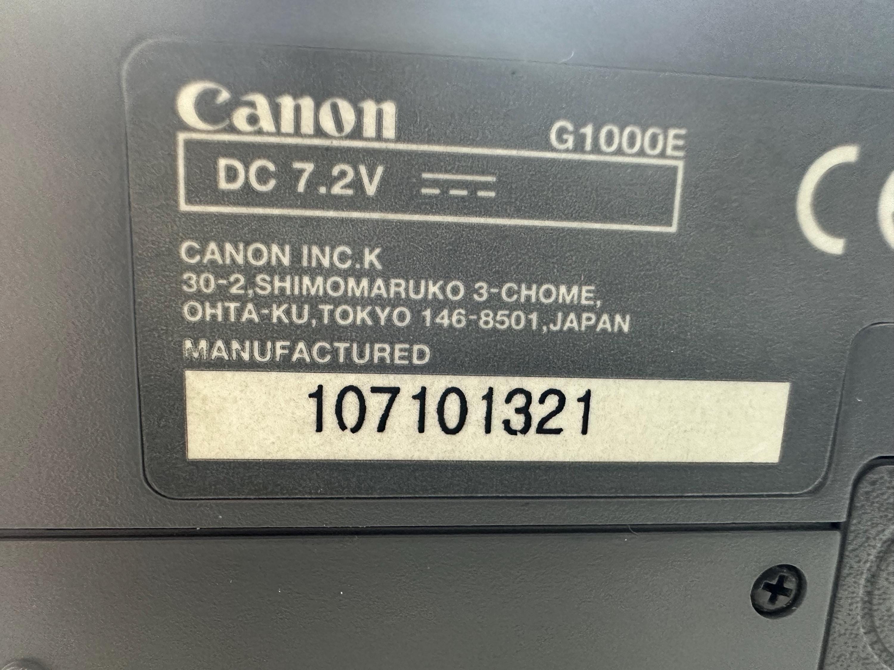 Vintage Canon G1000e 8mm Handycam 500x Digital Zoon 22x Optical Mini DV ...