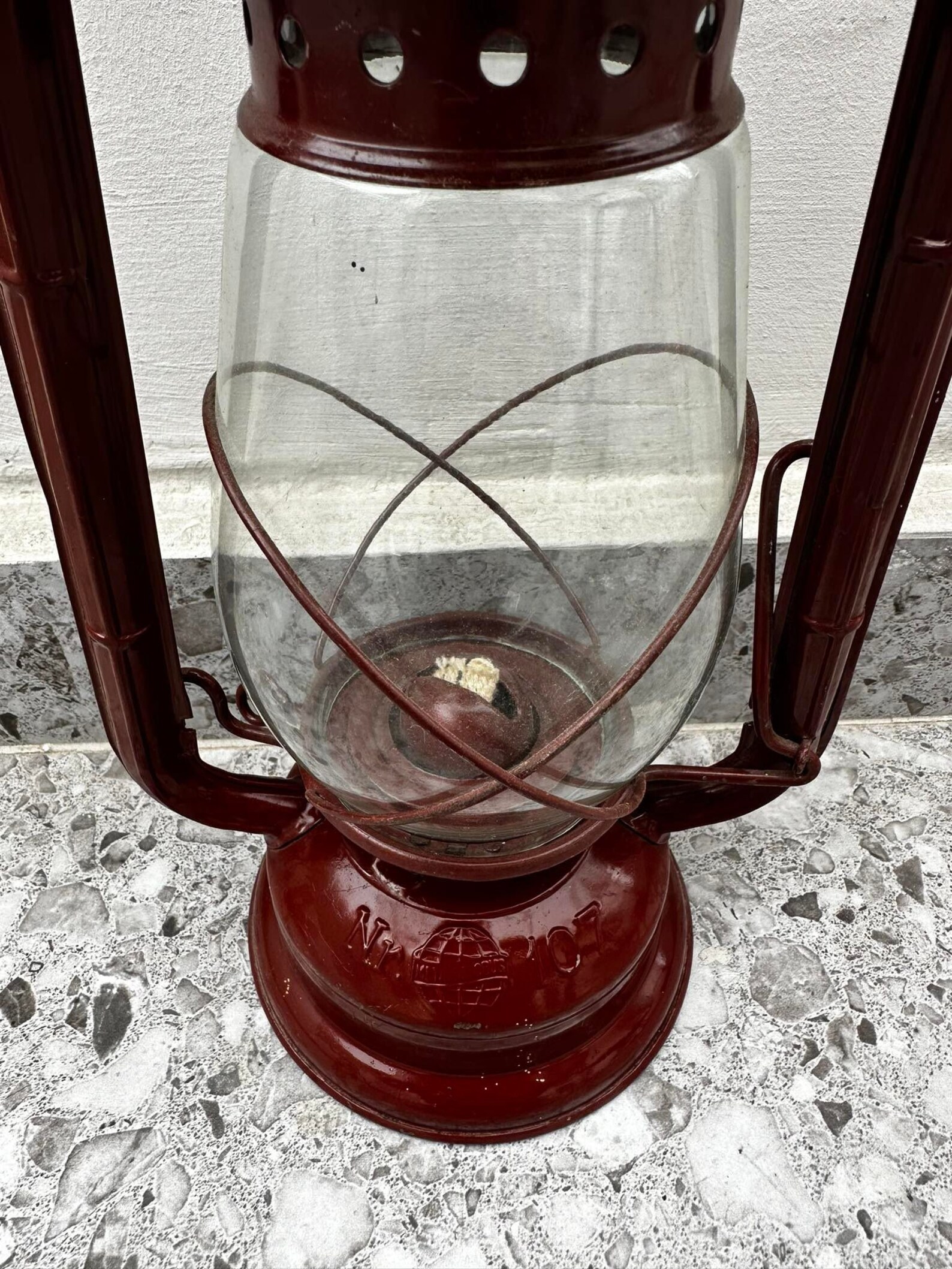 Vintage Fire Engine Kerosene Oil Red Lamp Lantern Metaloglobus 107 ...