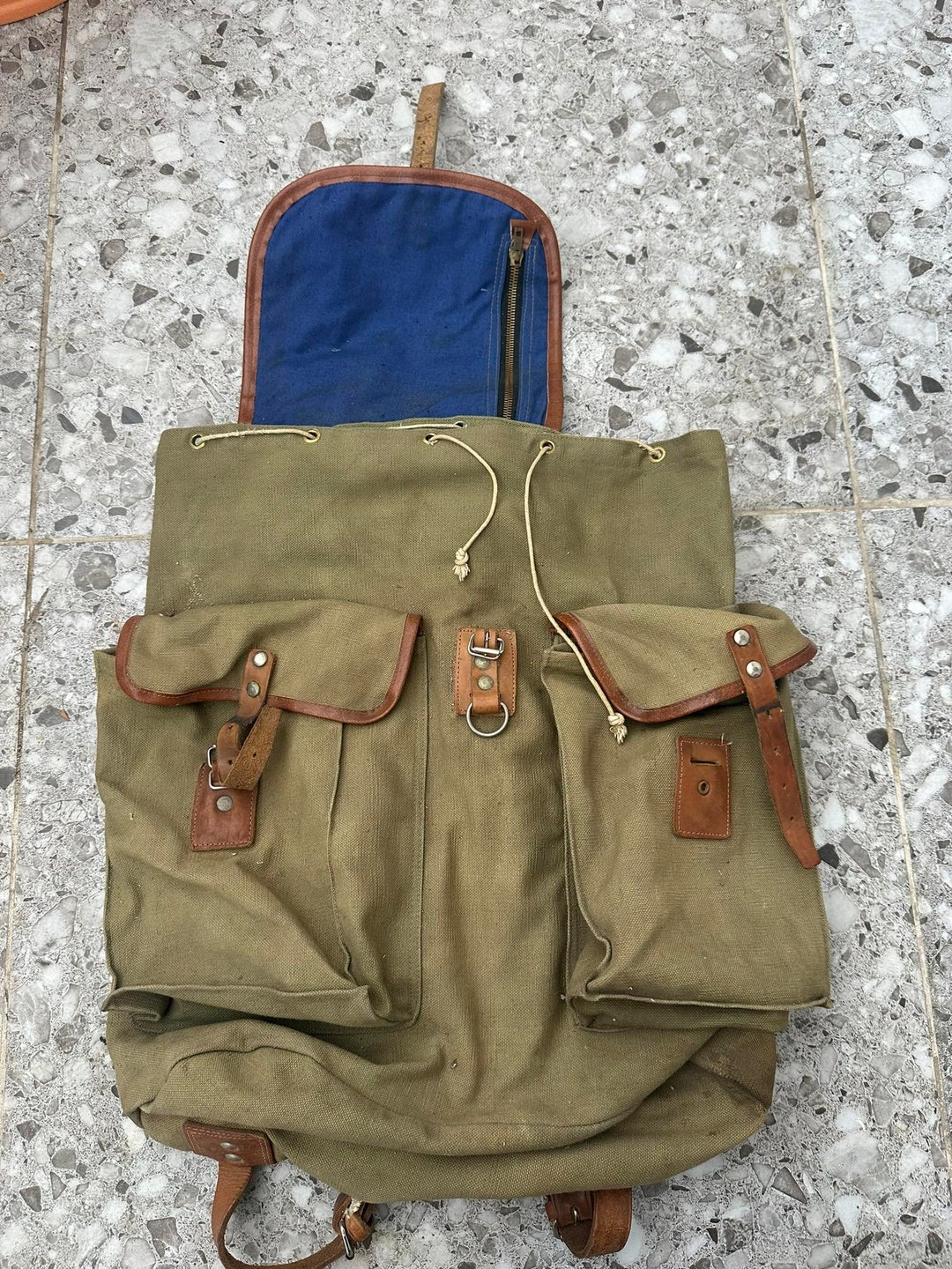 Very Old Genuine Military Bag Haversack Backpack Vintage Metal - Etsy