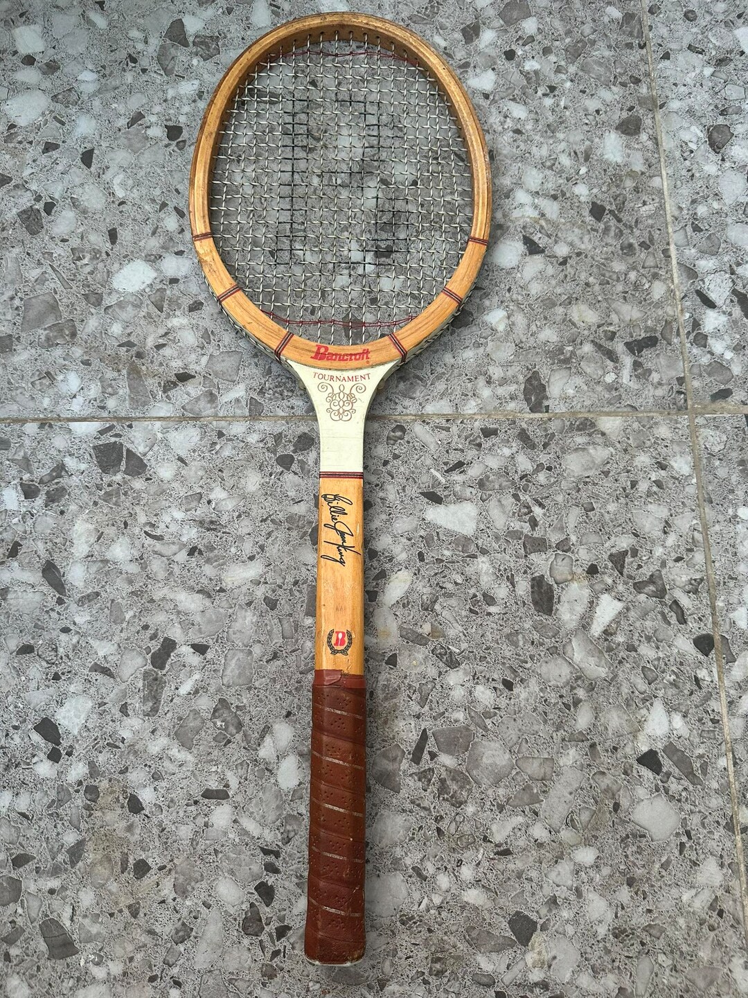 Vintage Wooden Antique Tennis Racquet Bancroft Billie Jean King ...