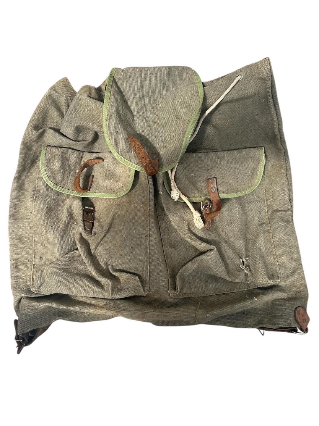 Very Old Military Bag Haversack Backpack Vintage Canvas Army Soldier ...