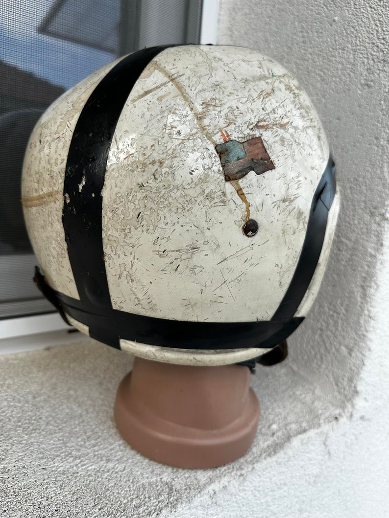 Vintage Rare American Motor Helmet USA Very Old Leather - Etsy