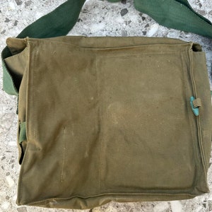 Genuine Military Army Shoulder Bag Haversack Brand New Vintage Canvas ...
