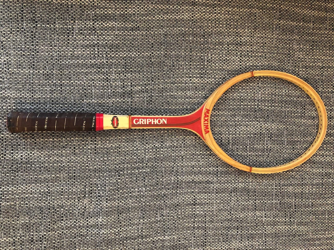 Vintage Wooden Antique Tennis Racquet Maxima Griphon New Very Old Retro ...