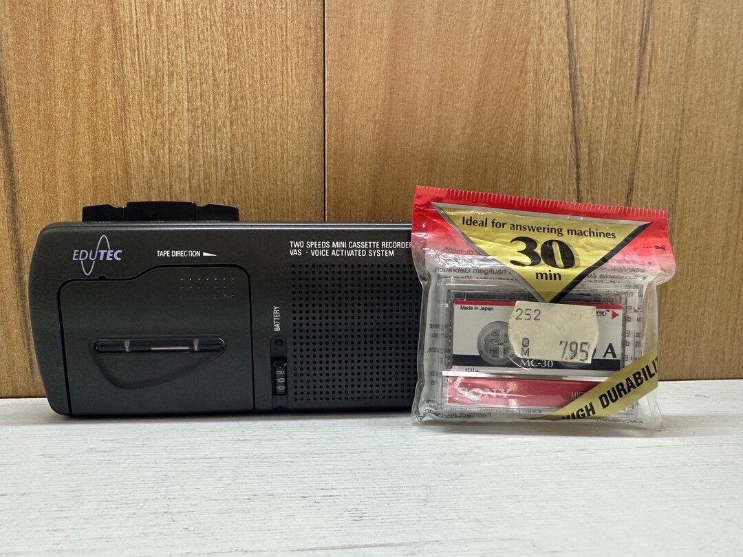 Edutec Stereo Voice Recorder Vas Voice Activated System Microcassette ...