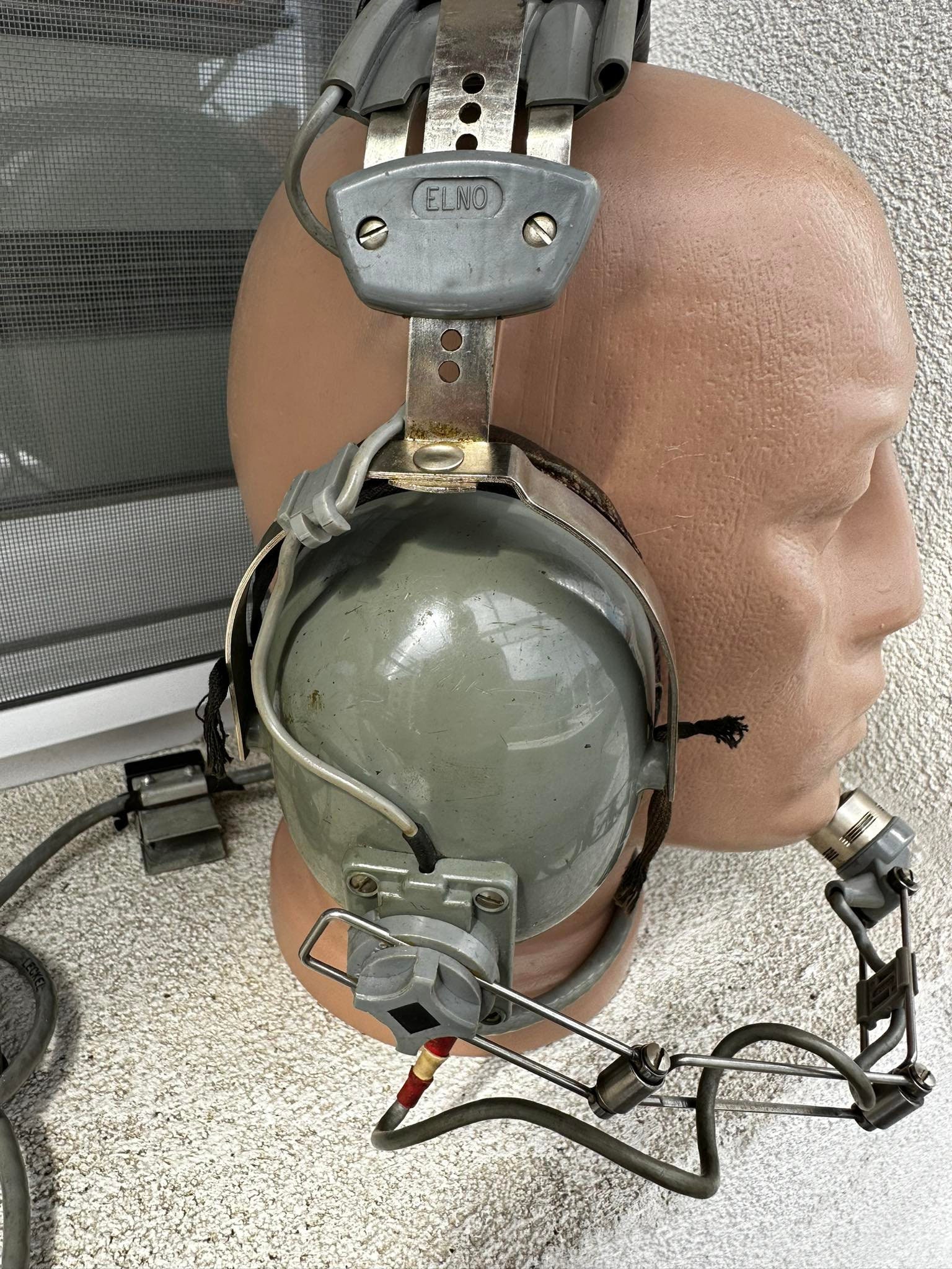 Vintage Military ELNO Old Pilot Headphones Headset Helicopter Aviation ...