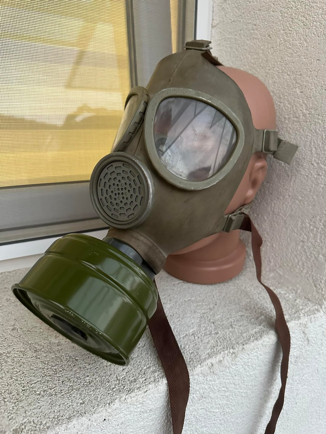 Vintage Military Gas Mask Czech Republic 1950 New Rare Unique Solder ...