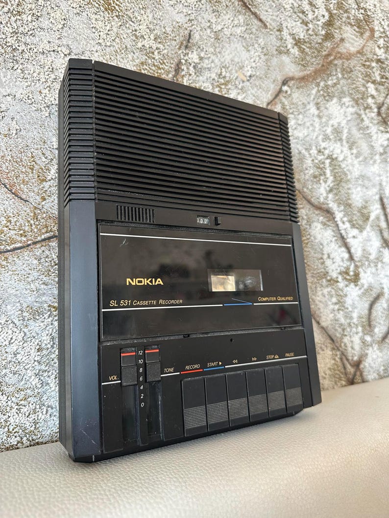 Vintage Unique Rare NOKIA SL 531 Portable Cassette Recorder 1980 Travel ...