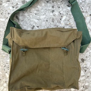 Genuine Military Army Shoulder Bag Haversack Brand New Vintage Canvas ...