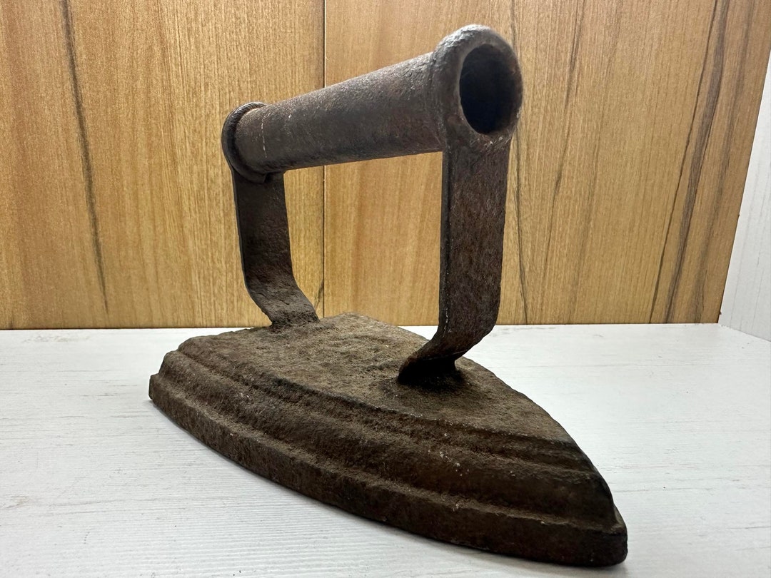 Vintage Antique 1890 Year Primitives Clotes Hand IRON Sad Press Unique ...
