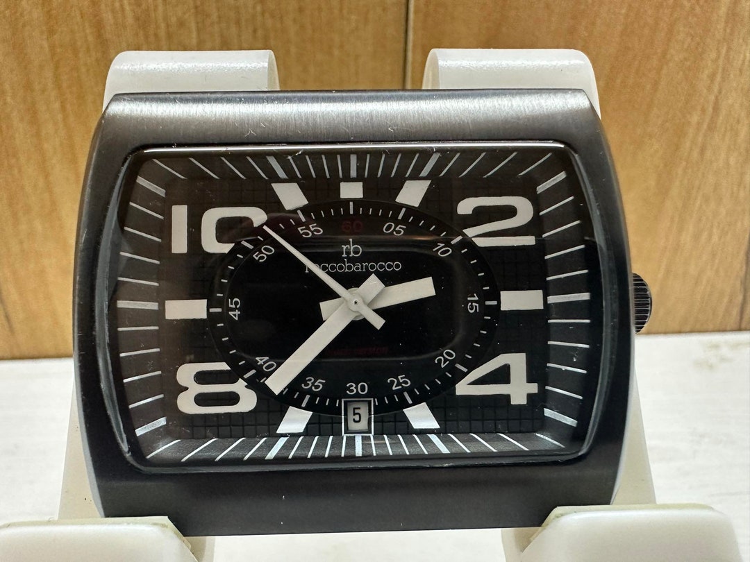 Rocco Barocco Men Wrist Watch Black Genuine Fashion Gents Date No Band ...