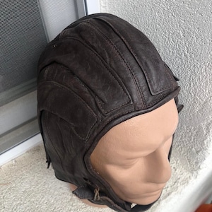 Vintage Military Army Bonnet Helmet Soft Leather Very Rare Size 58 ...