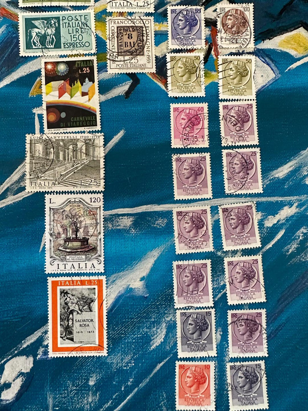 Lot of 31 Vintage Rare Postage Marks Stamps Italy Italian Poste ...