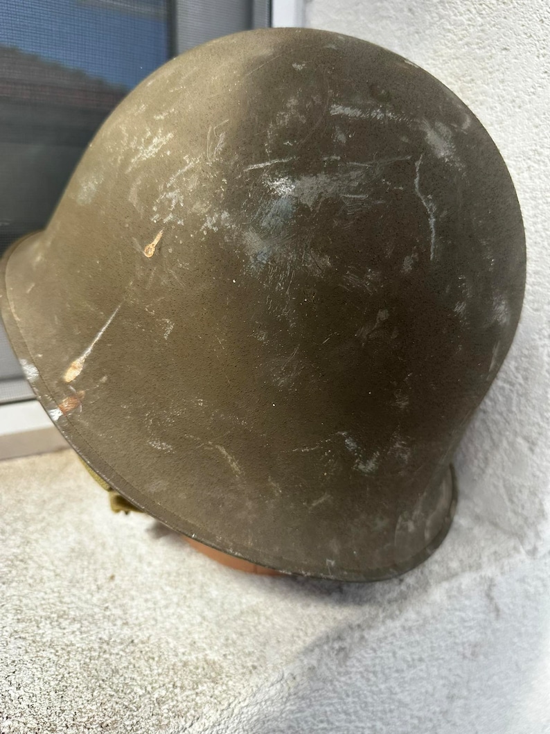 Vintage Military Helmet Mo F1 TTA Otan HR 1955 NATO French Army Soldier ...